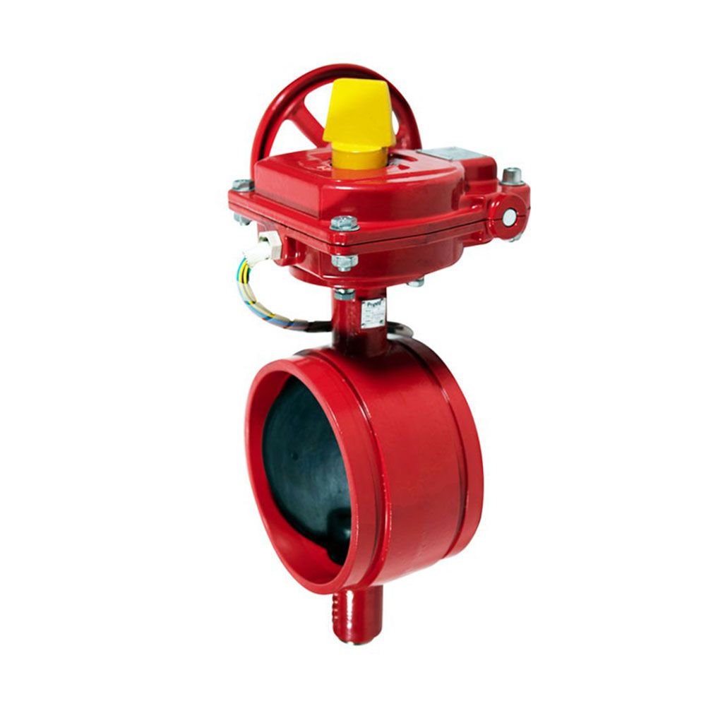 Butterfly valve grooved end